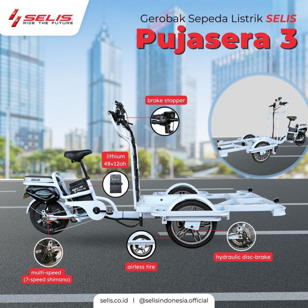 Jual SELIS - Gerobak Listrik Selis Pujasera 3 Fiber - Gerobak Makanan ...