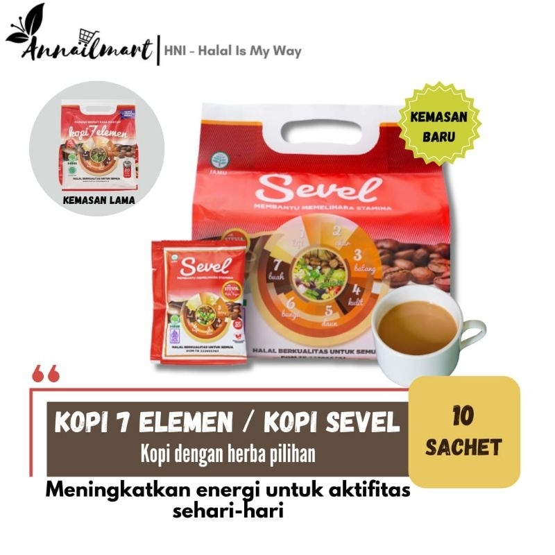 Jual Kopi 7 Elemen 10 Sachet HNI HPAI | Kopi Sevel | Kopi Herbal Aman ...
