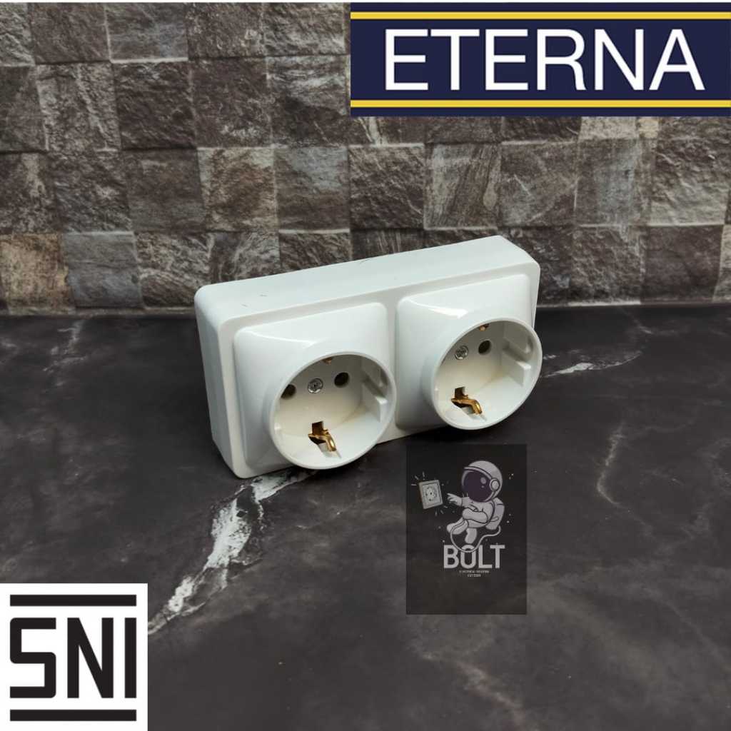 Jual Stop Kontak Bulat Seri OB ETERNA W6010 Putih | Shopee Indonesia
