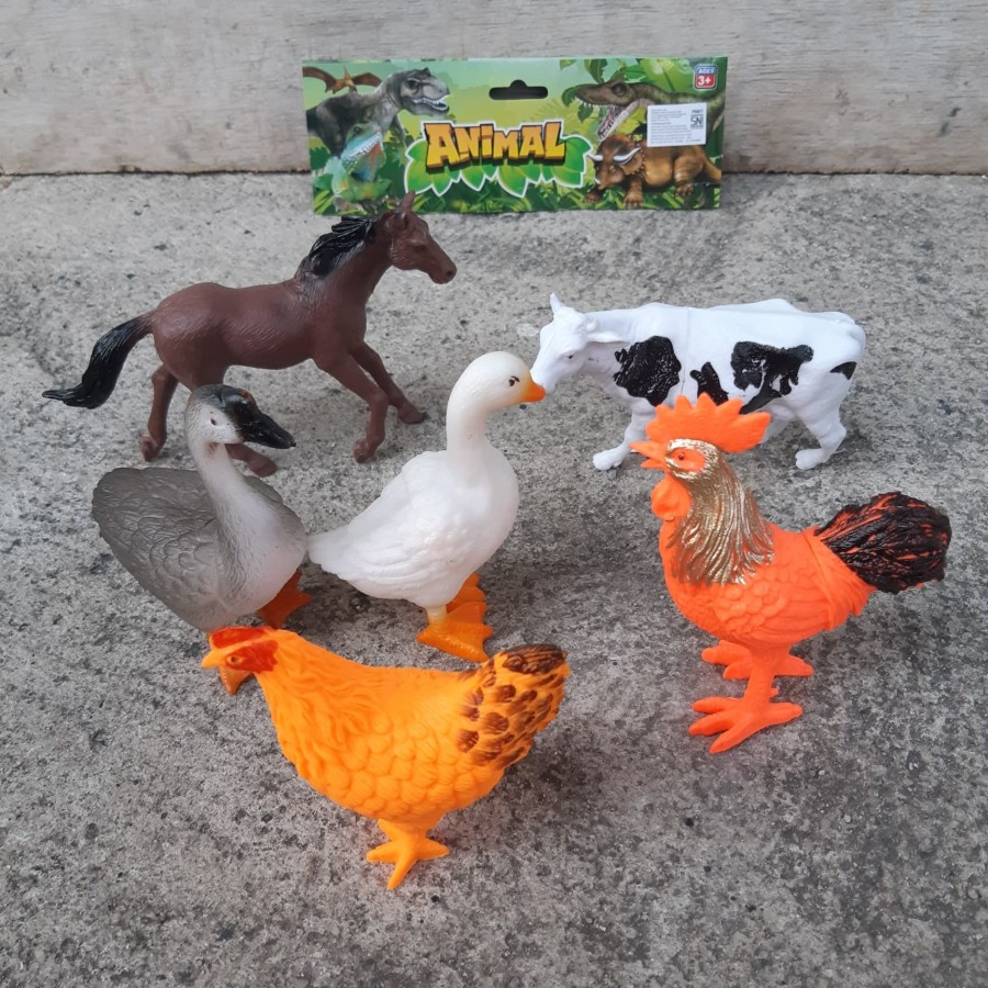 Jual Mainan Set Animal Unggas And Hewan Ternak Karet - Binatang Anak ...