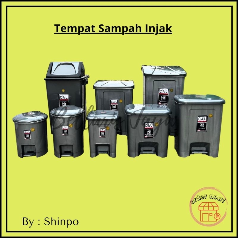 Jual SHINPO - Tempat Sampah Injak / Injek 10 15 20 25 Liter / Tempat Sampah Dapur / Tempat ...