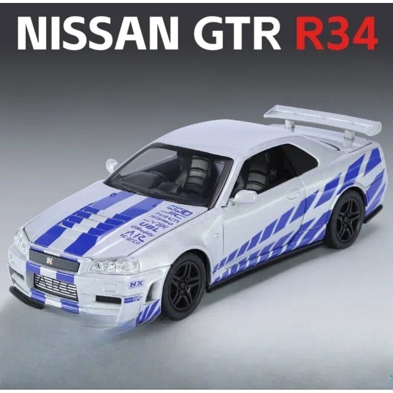 Jual Diecast Mobil Nissan Skyline GTR R34 Skala 1:32 | Shopee Indonesia