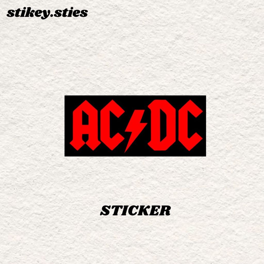 Jual STICKER ACDC AESTHETIC BRAND ANTI AIR VINYL / STIKER HELM LAPTOP ...