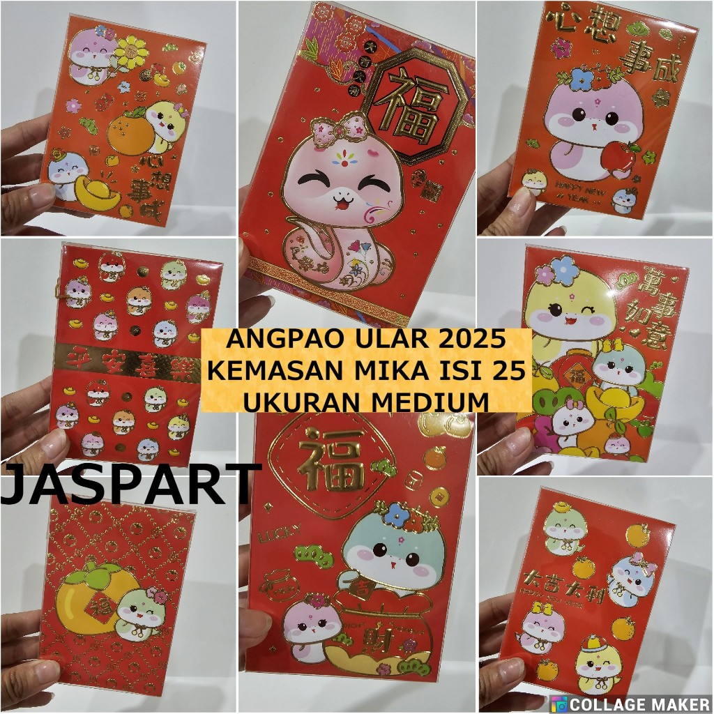 Jual ANGPAO IMLEK ULAR 2025 ISI 25 LEMBAR FUNG PAU HONGBAO FUK KEMASAN ...