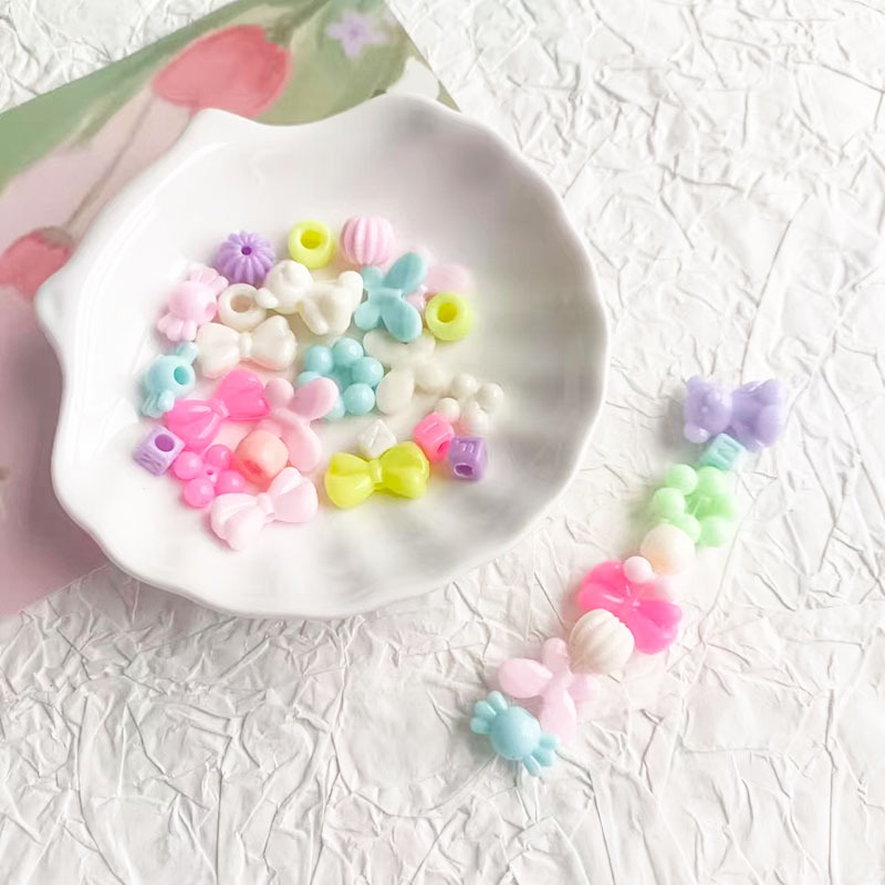 Jual Bow Beads Candy Manik -manik Permen Buatan Gelang Buatan Kunci ...