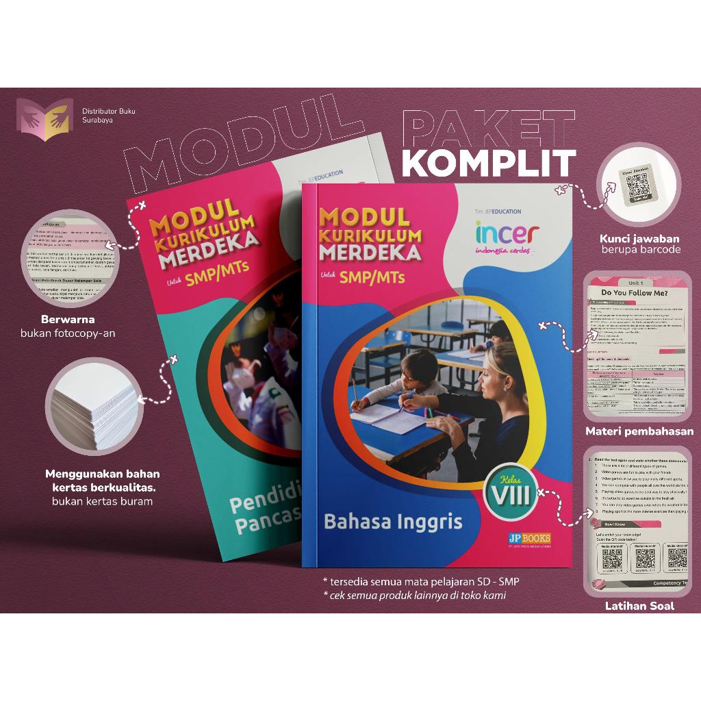 Jual Buku Modul Latihan Soal Siswa + Pembahasan Materi (Plus Kunci Jawaban) Incer Smp Kelas 8 ...