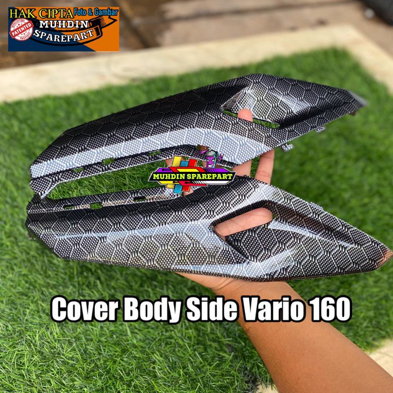 Jual Cover R L Body Side Sambungan Body Vario 160 K2S Carbon Celup ...
