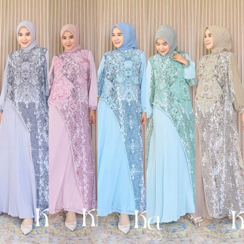 Jual KIYARA DRESS / GAMIS PESTA WANITA /DRESS MEWAH ORI BY AZEVI (ADA ...
