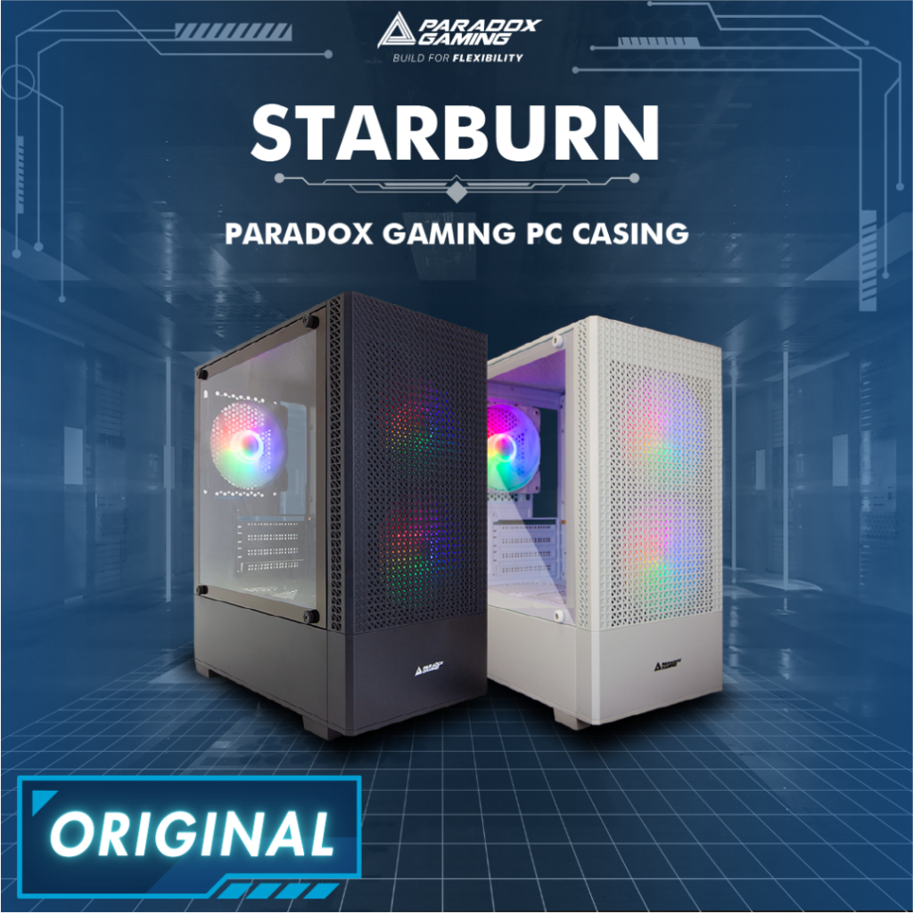 Jual Casing PC Paradox Gaming Starburn Gratis 3 FAN RGB Tempered Glass ...