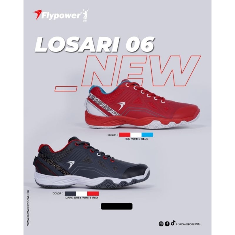 Jual SEPATU FLYPOWER NEW LOSARI 4 6 04 06 //SEPATU BADMINTON ORIGINAL ...
