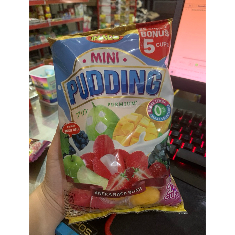 Jual INACO MINI PUDDING PREMIUM ANEKA RASA BUAH ISI 25 CUPS + BONUS 5 ...