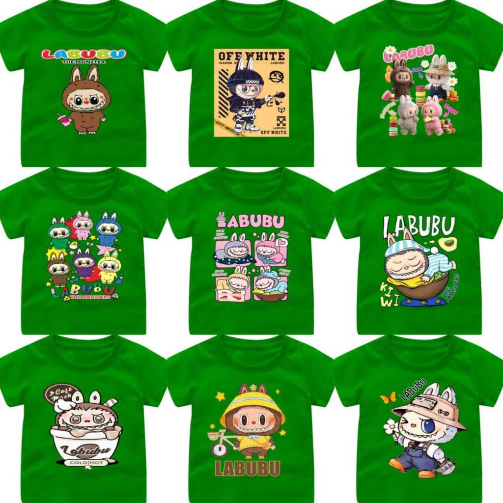 Jual Baju kaos Atasan The Monsters Sunday LABUBU Anak Cowok/Cewek 1 ...