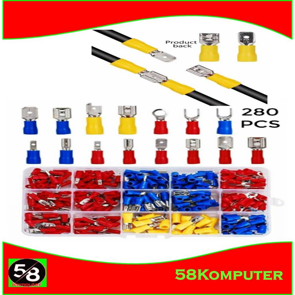 Jual 280pcs Set Skun Male - Female Konektor Kabel / Terminal Wire Crimp ...