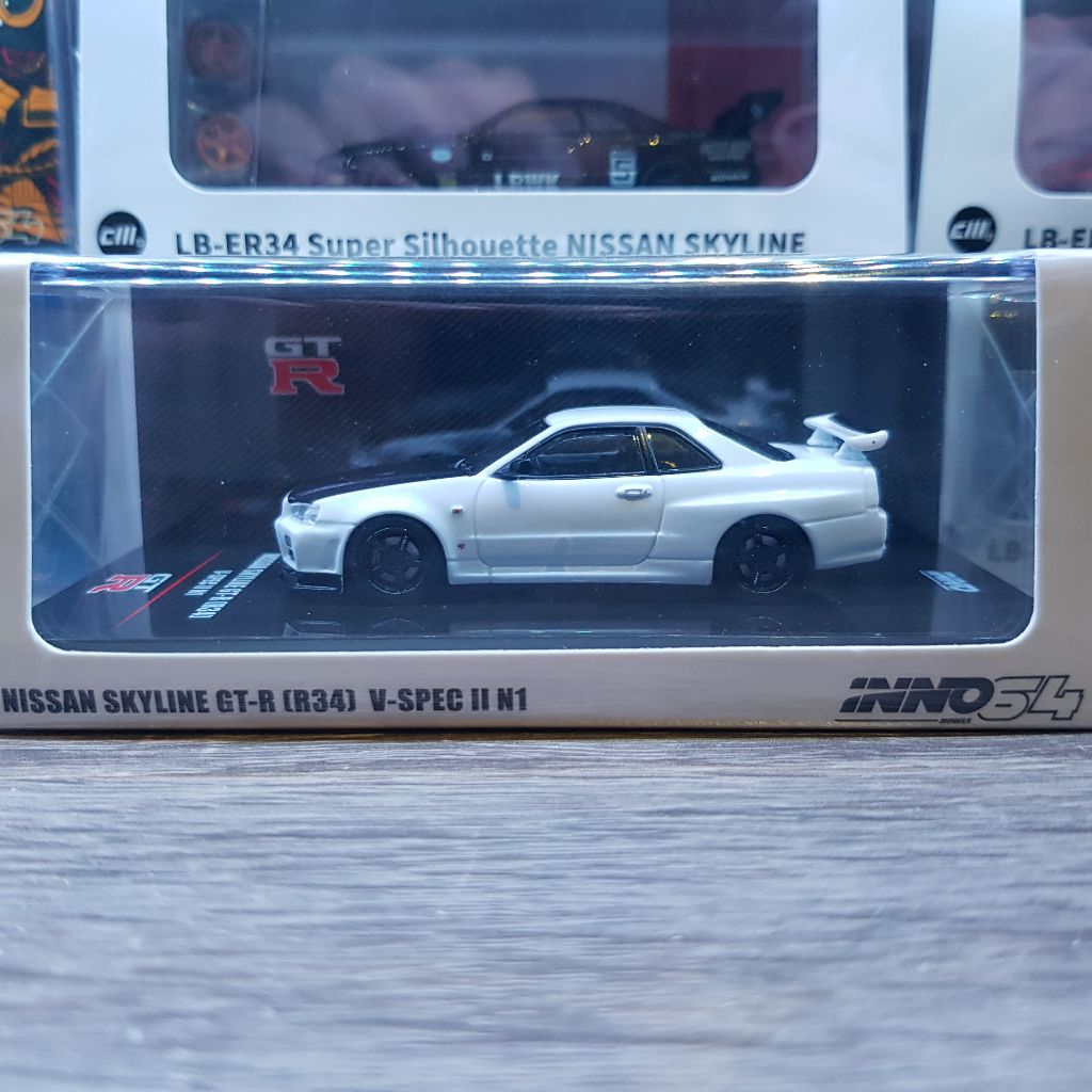 Jual INNO64 NISSAN SKYLINE GT-R R34 V SPEC II N1 WHITE | Shopee Indonesia