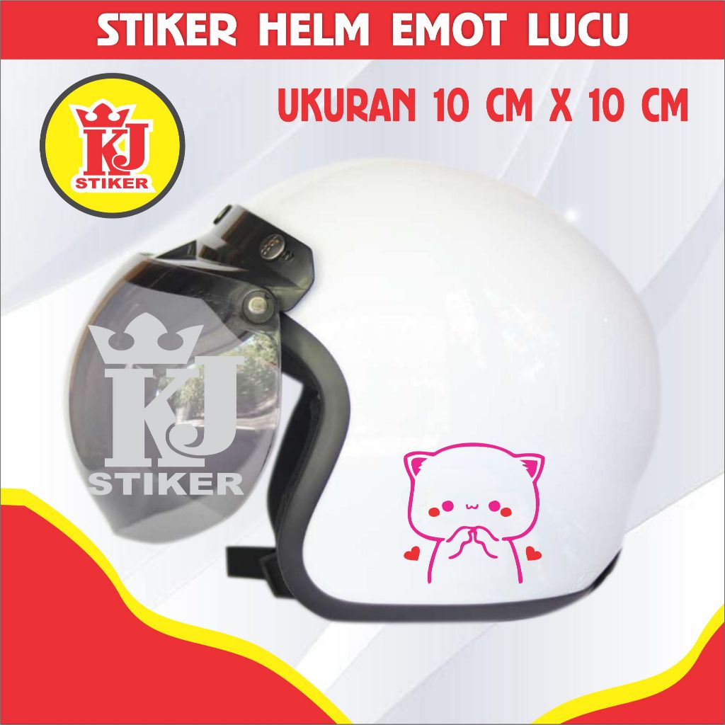 Jual KJ Stiker Promo CUTTING STIKER KUCING MOCHI STIKER HELM EMOT LUCU ...