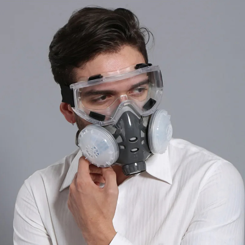 Jual Kacamata Masker Gas Respirator Safety Filter Full Set Half Face ...