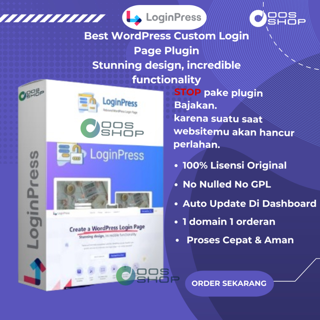 Jual LOGINPRESS PRO 100% Original License LifeTime Automatic Update + Full personal support ...