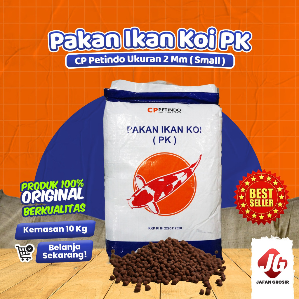 Jual Pakan Ikan Koi PK Merah 2mm - 5mm 10kg | Shopee Indonesia