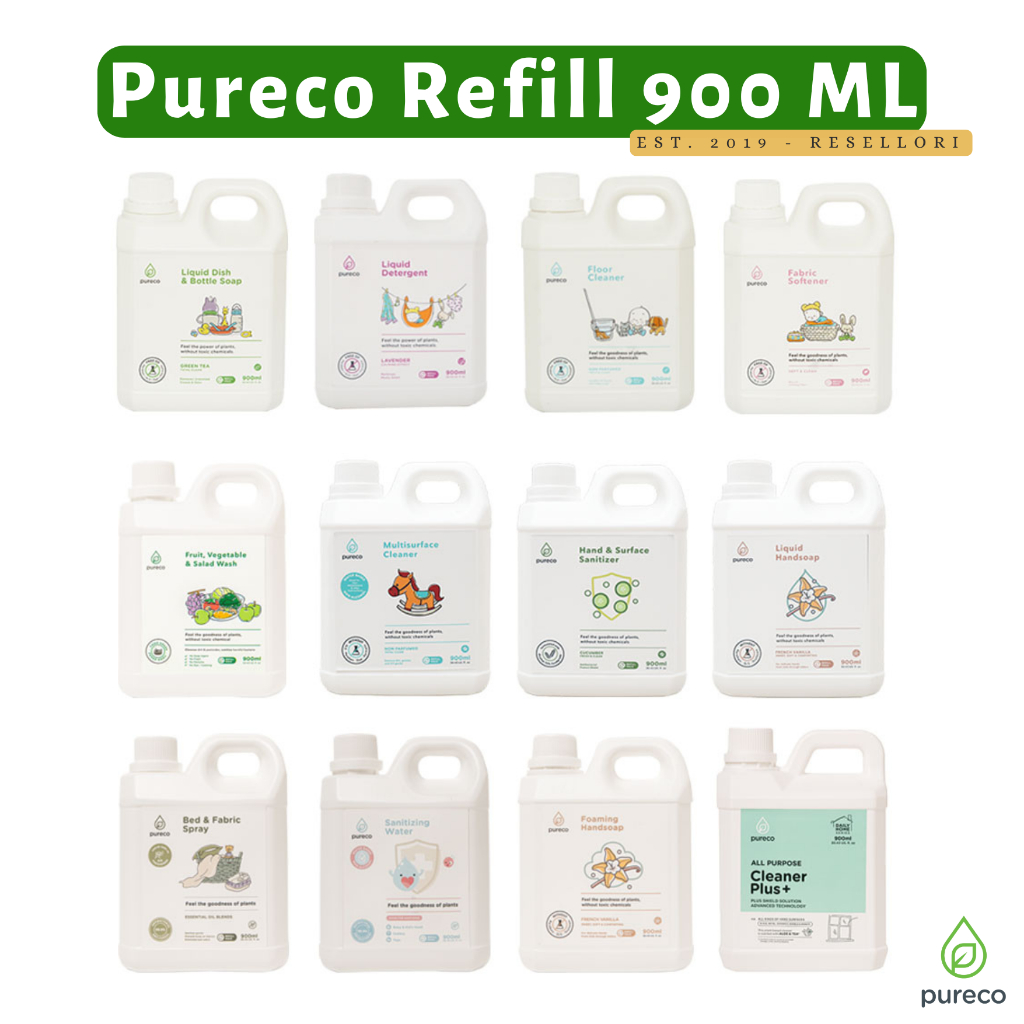 Jual Pureco Refill 900 ML : Floor Cleaner | Softener | Bottle Soap ...