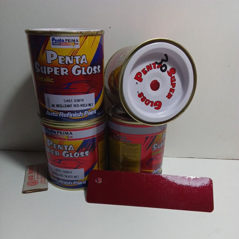 Jual S93018 CAT DUCO PENTA MERAH METALIK BRILLIANT RED MICA MET | Shopee Indonesia