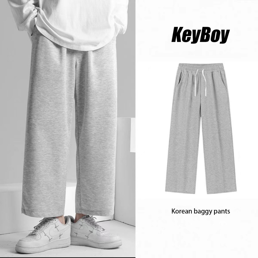 Jual KeyBoy celana panjang pria baggy kulot pants celana pinggang karet casual straight pants ...