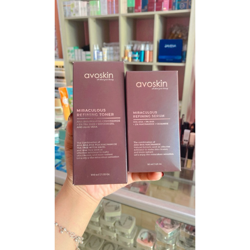 Jual AVOSKIN MIRACULOUS REFINING TONER EXFOLIATING TONER AHA BHA PHA ...
