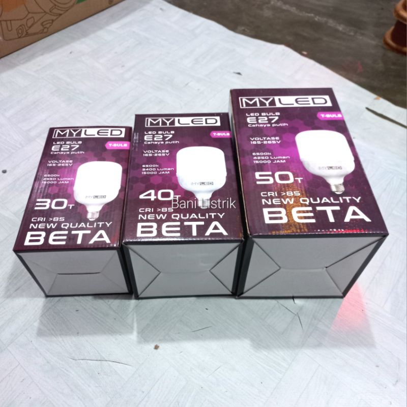 Jual Lampu Led T Bulb Garansi 1 Tahun Myled Beta 30 40 50 Watt | Shopee ...