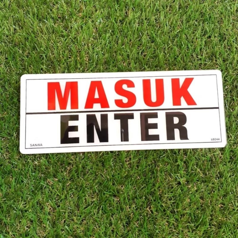 Jual SIGN BOARD ACRYLIC MASUK ENTER AKRILIK INFORMASI SIGN LABELING ...