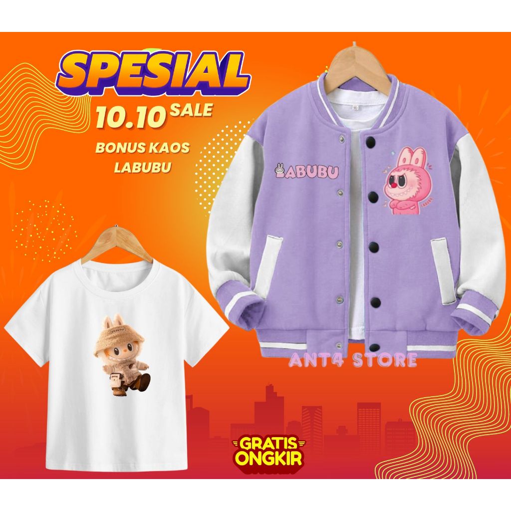 Jual JAKET LABUBU KARAKTER ANAK PEREMPUAN LAKI LAKI / JACKET BASEBALL ...