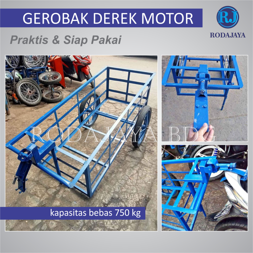 Jual TERLARIS Gerobak derek motor / ukuran 120X50X40 cm / gerobak tarik ...