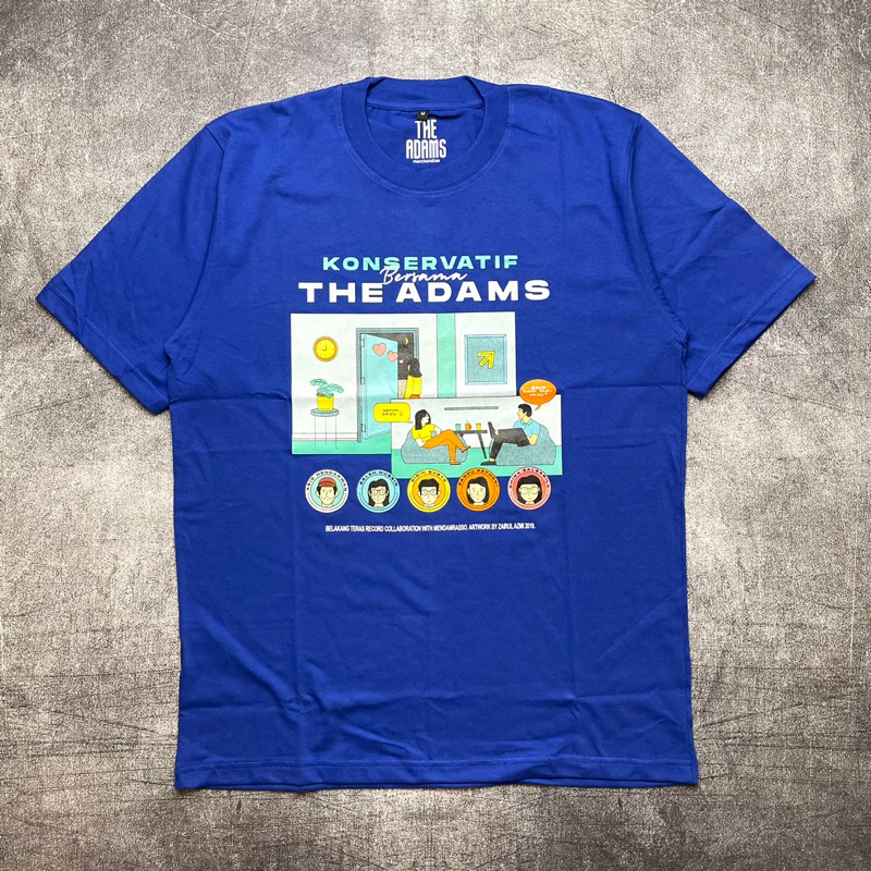 Jual Tshirt THE ADAMS - KONSERVATIF BLUE Official Merchandise | Shopee ...