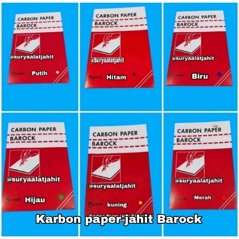 Jual Karbon paper jahit Barock (1pak@50lbr) =rp.22.500/pak | Shopee ...