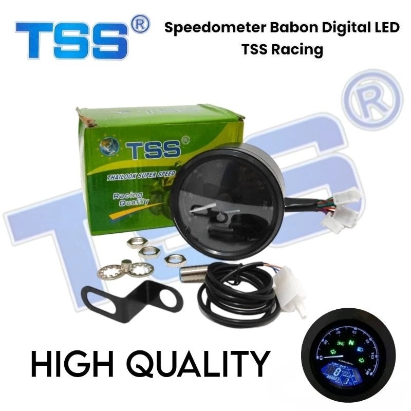 Jual Speedometer Babon Digital Bulat Plus Sensor Spidometer Spido Babon ...