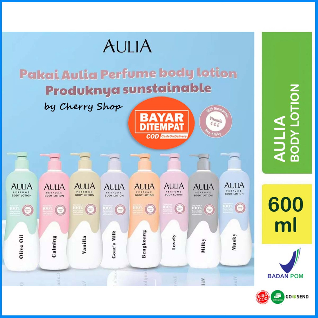 Jual [500ML | 600ML] [BPOM] Aulia Perfume Body Lotion 500ml | 600ml ...