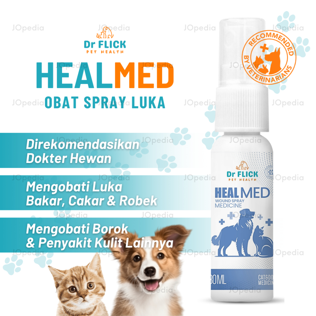 Jual Dr FLICK HEALMED Obat Luka Kucing Anjing Spray Luka Cakar Bakar ...
