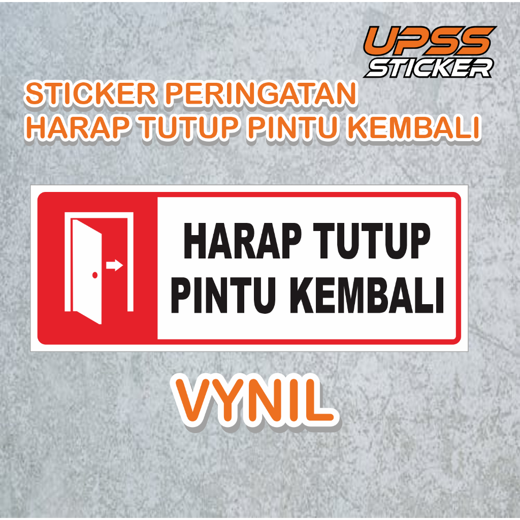 Jual STICKER RAMBU RAMBU HARAP TUTUP PINTU KEMBALI | Shopee Indonesia