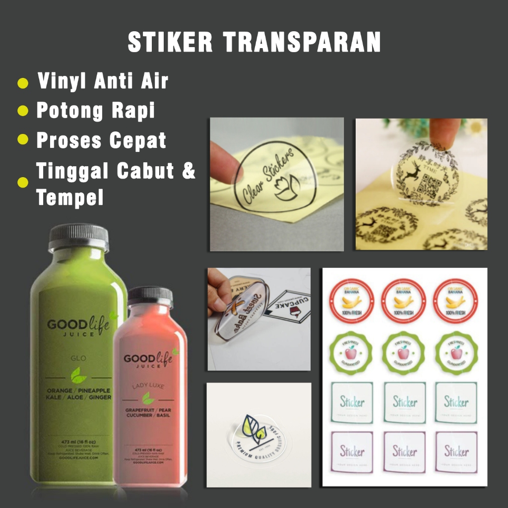 Jual Cetak Stiker Transparan Anti Air, Vinyl Transparant (Print ...