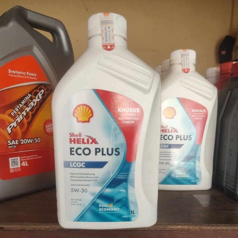 Jual Shell helix ECO PLUS 5W-30 full sintetik 100% original | Shopee ...