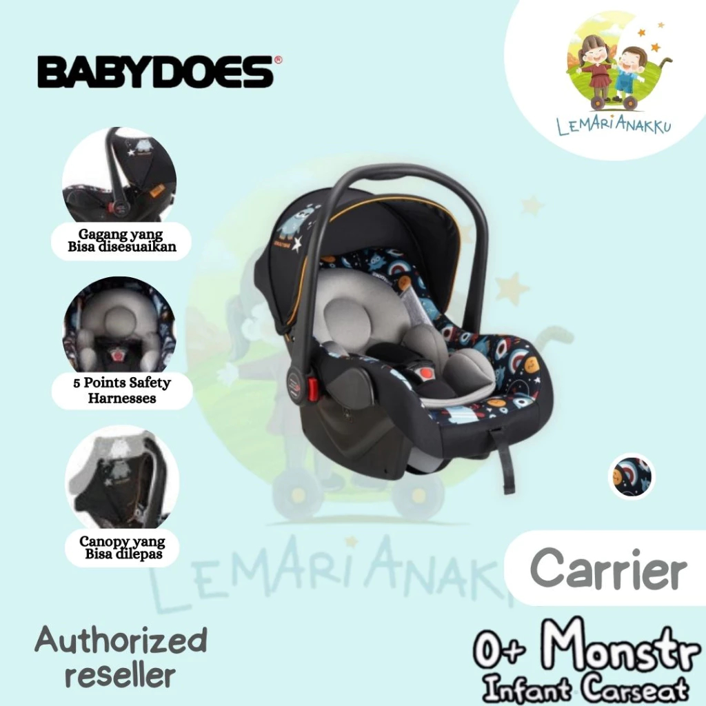 Jual Baby Car Seat Kursi Mobil Bayi Infant Carrier Babydoes Justice League / Carrier Babydoes ...