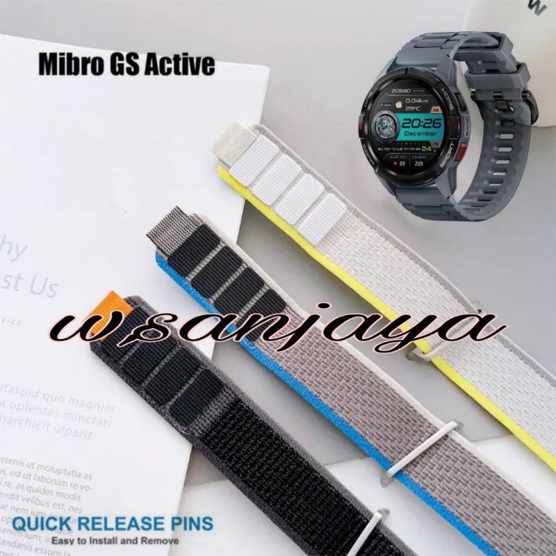 Jual TALI JAM MIBRO GS ACTIVE STRAP NILON TRAIL BENANG WATCH NYLON ...