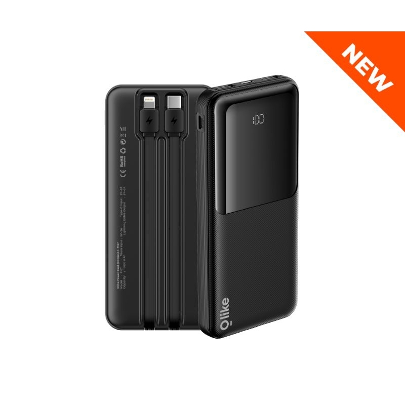Jual Olike P107 Powerbank 10000mah 2in1 Cable - black | Shopee Indonesia