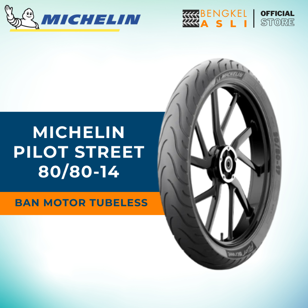 Jual Ban Motor MICHELIN PILOT STREET Ring 14 80/80-14 Tubeless/Tubetype ...