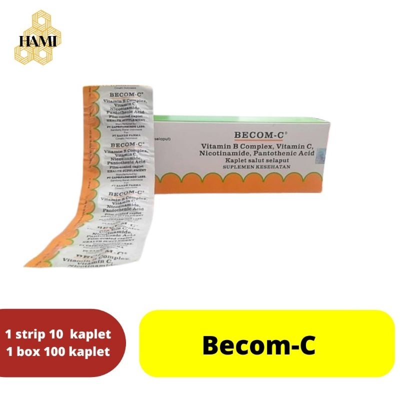 Jual Becom - C Kaplet Strip 10 Kaplet - Multivitamin dan Mineral ...