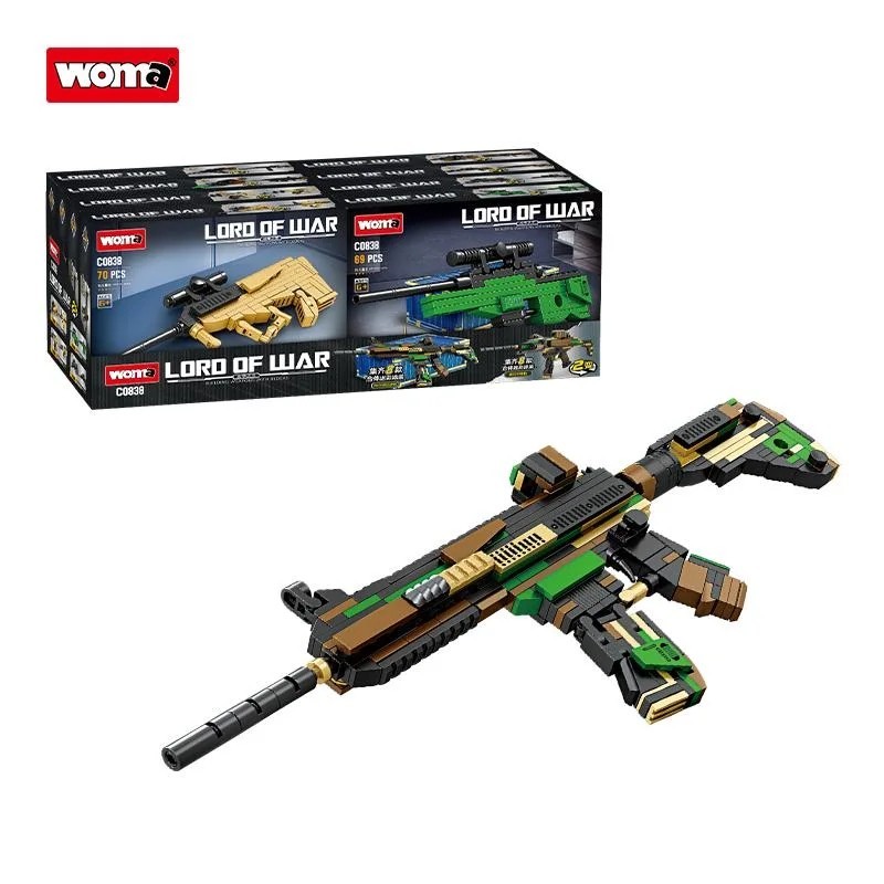 Jual Mainan Block Woma Gun Brick Puzzle Building Gun Bloks C0838 AWM ...