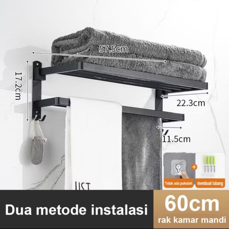 Jual Rak Handuk Stainless Hitam | Shopee Indonesia