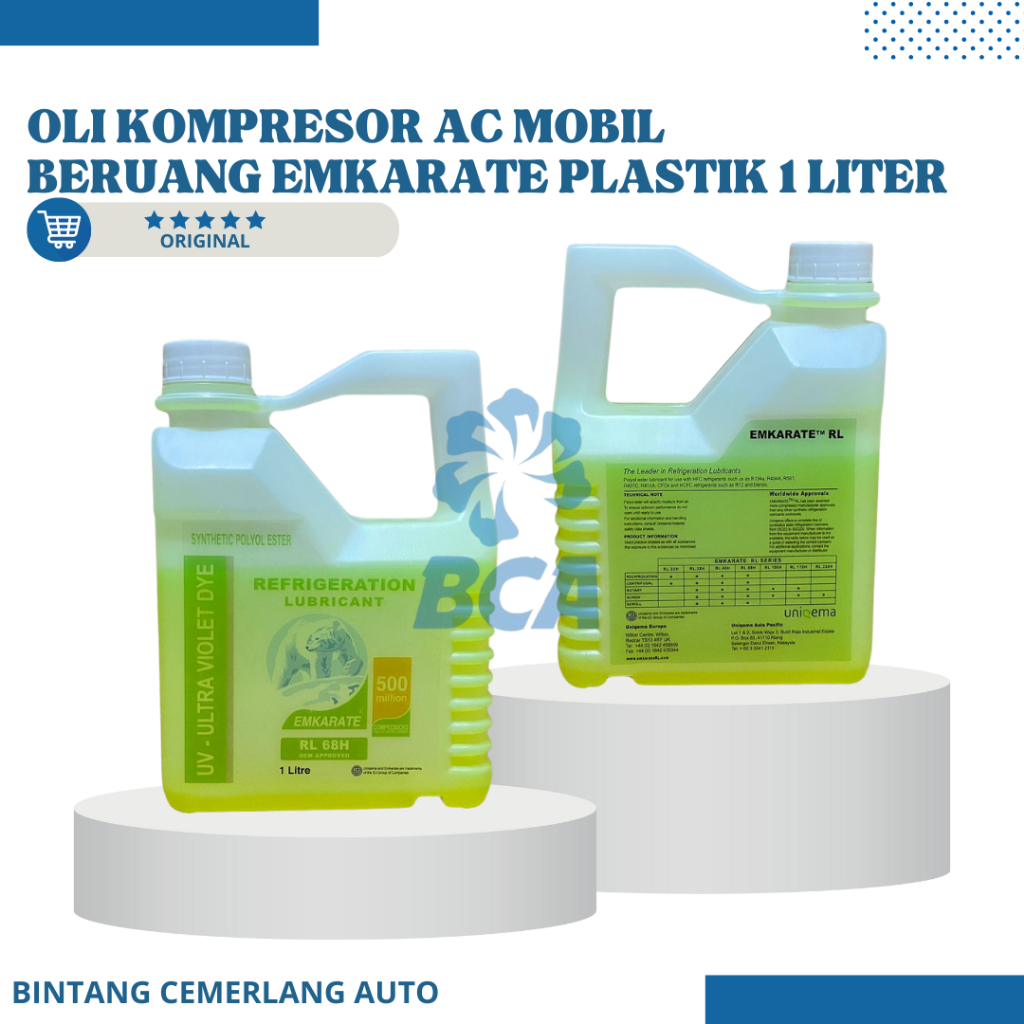 Jual OLI COMPRESSOR KOMPRESOR AC Mobil Beruang Emkarate 1 Liter ...
