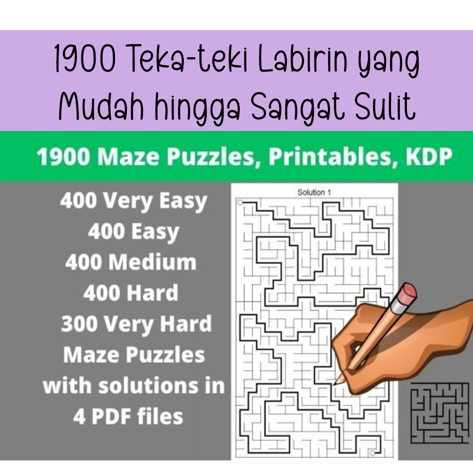 Jual 1900 Teka-teki Labirin yang Mudah hingga Sangat Sulit | Shopee ...