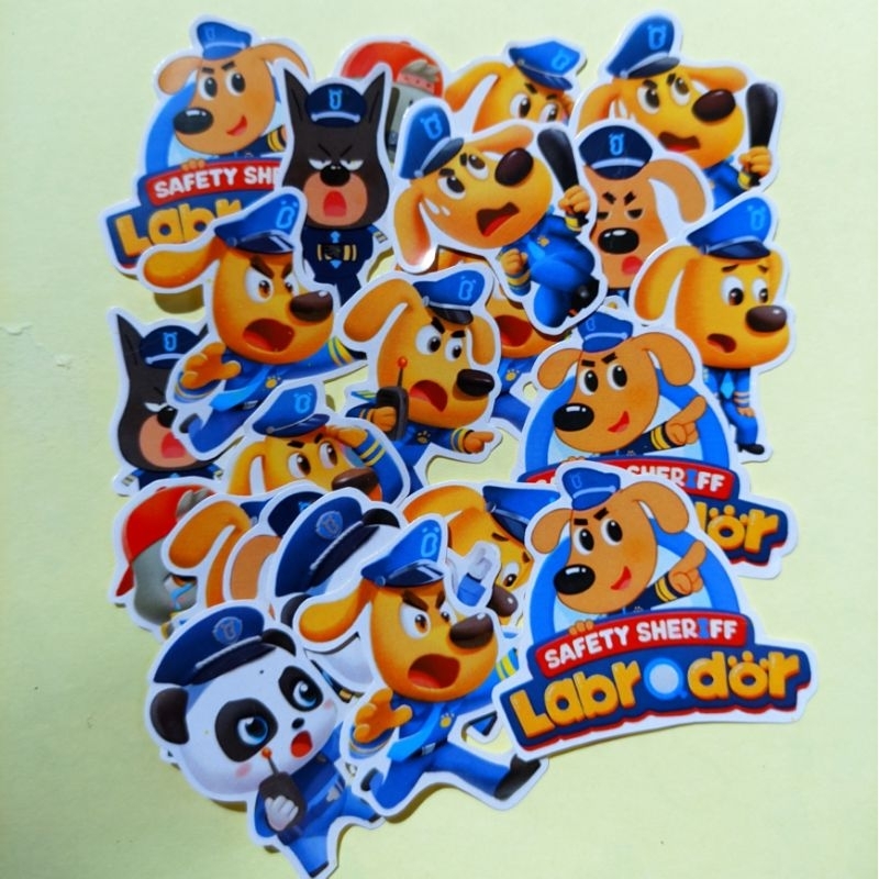 Jual Stiker Sheriff Labrador isi 20pcs Sudah Dipotong Tinggal Tempel ...