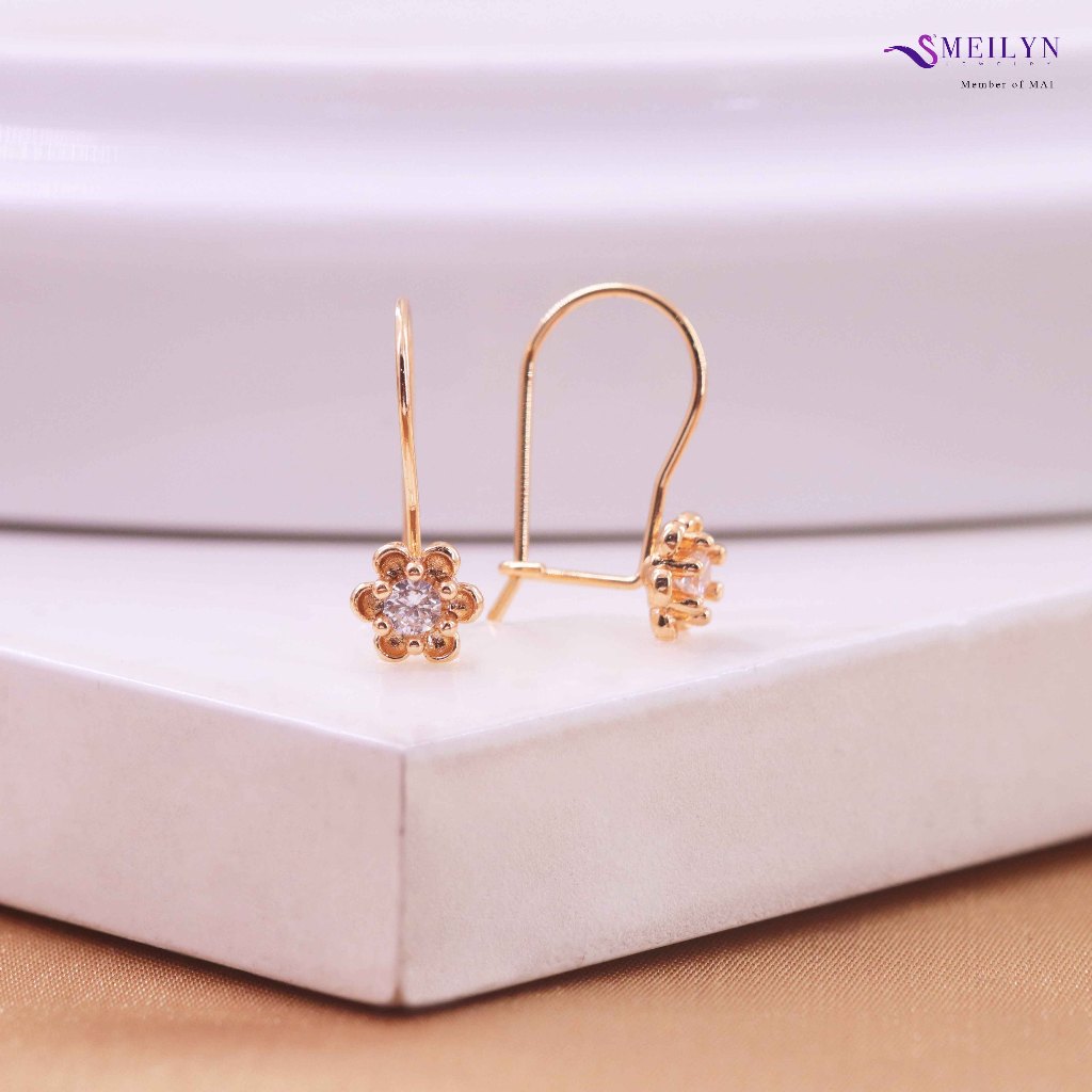 Jual MEILYN Anting Desy Aksesoris Wanita Motif Bunga Mata 1 Bulat Lapis ...