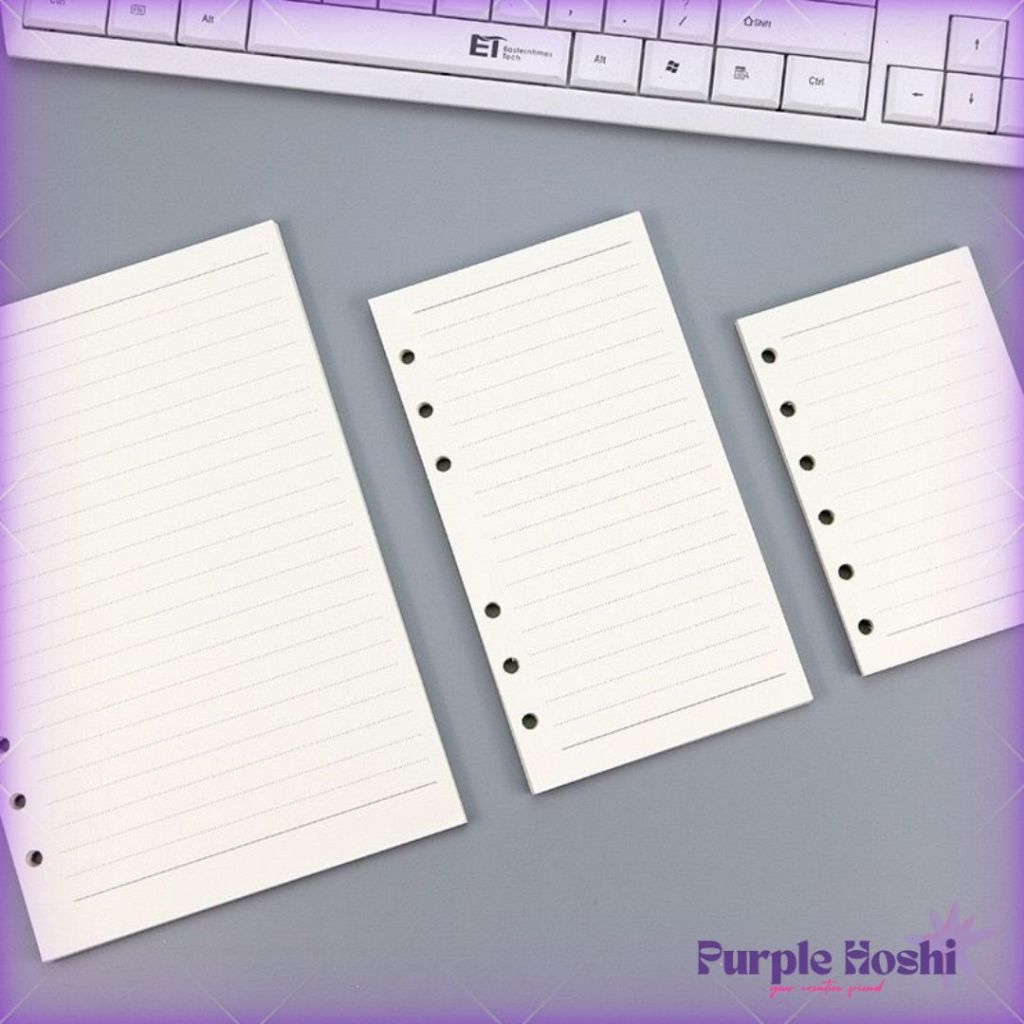 Jual Purple Hoshi Isi Binder A5 A6 A7 Isi 45 Lembar Kertas File Binder ...